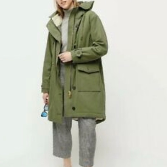 J. Crew | Jackets & Coats | Jcrew Sherpalined Utility Parka Size Xs ...